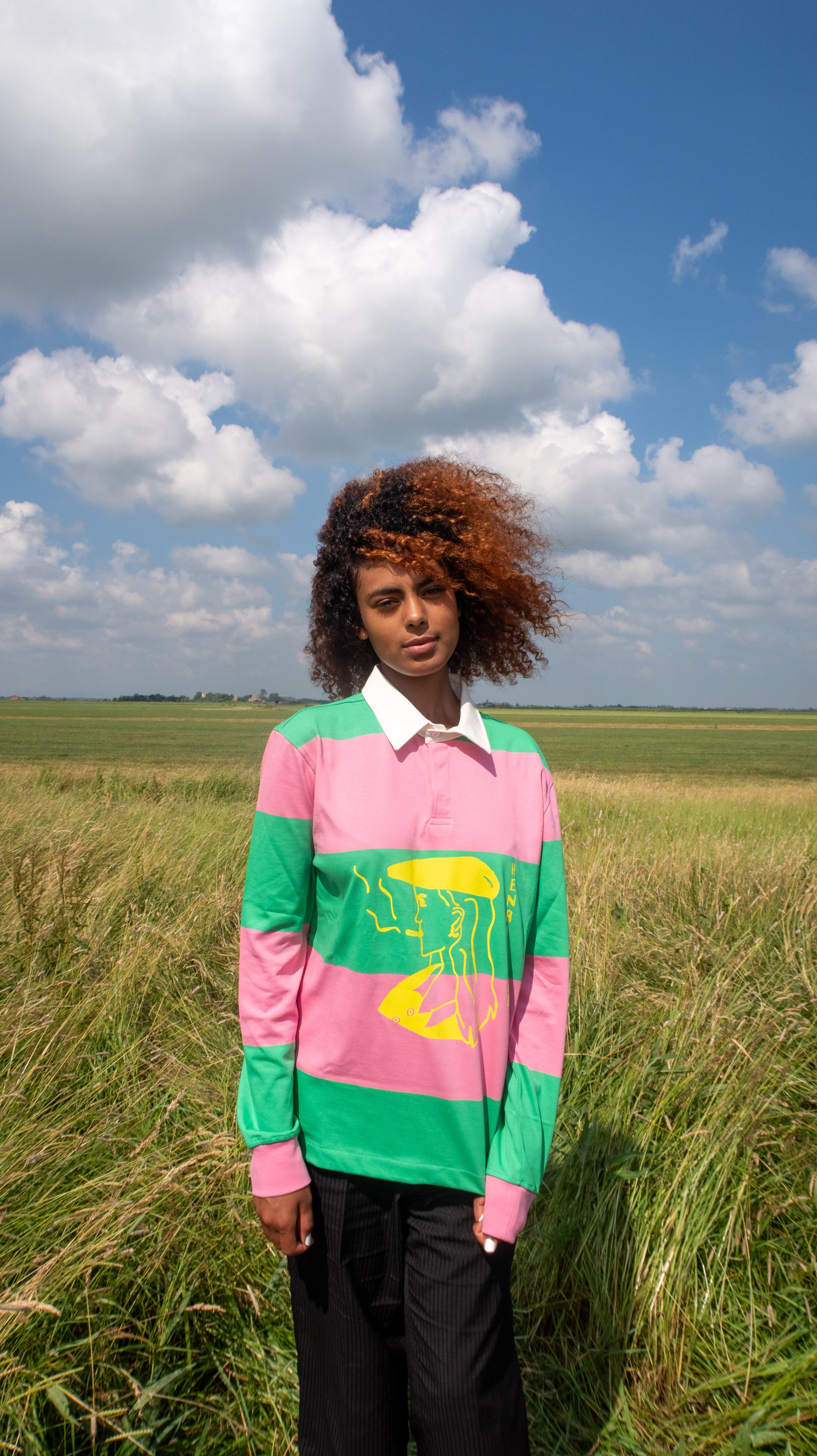 Royal rugby shirt pink/green stripes – HENRI BOLT